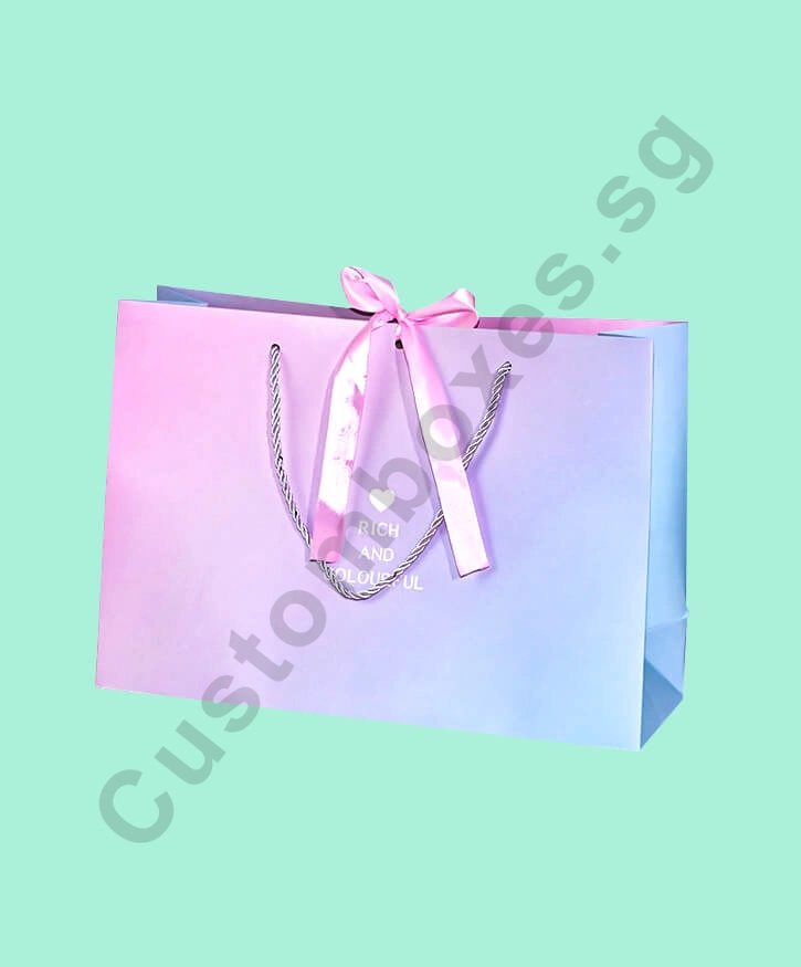 Custom Paper Bags with Middle Ribbons [Singapore]