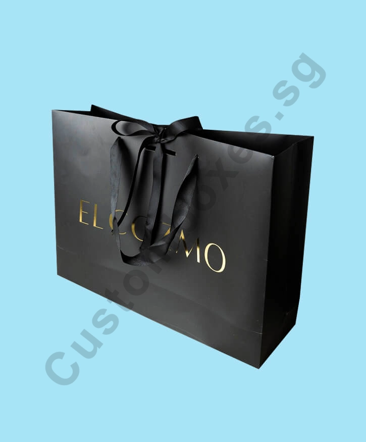 Custom Paper Bags with Middle Ribbons [Singapore]