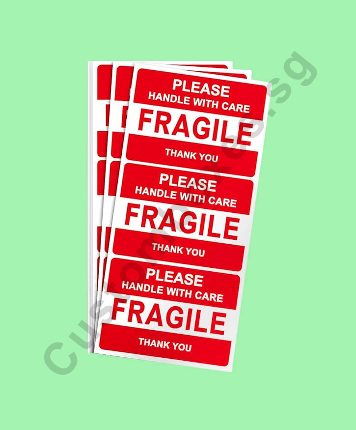 Custom Printed Fragile Stickers & Fragile Labels in Singapore